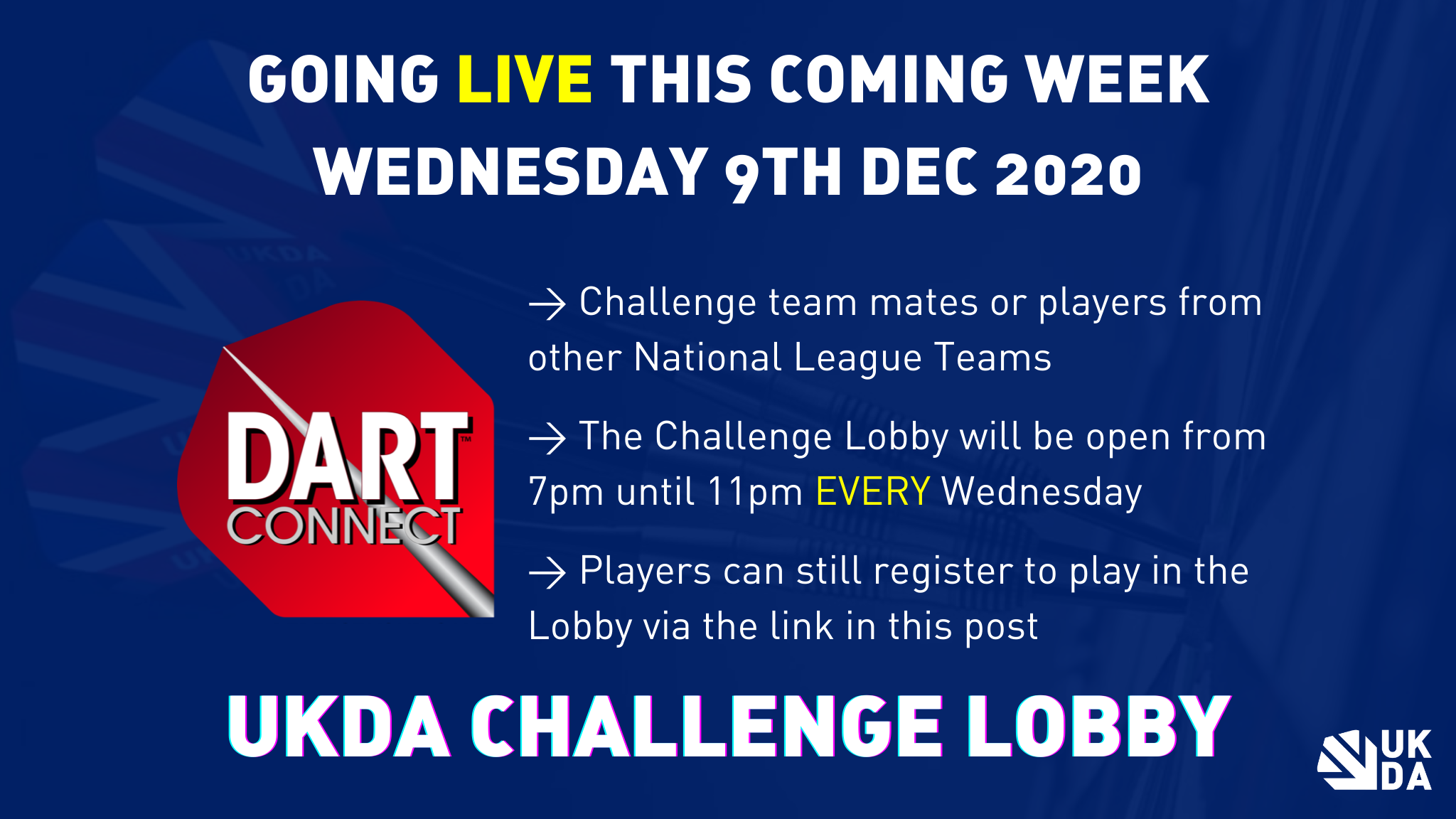 UKDA Lobby to Launch – United Kingdom Darts Association